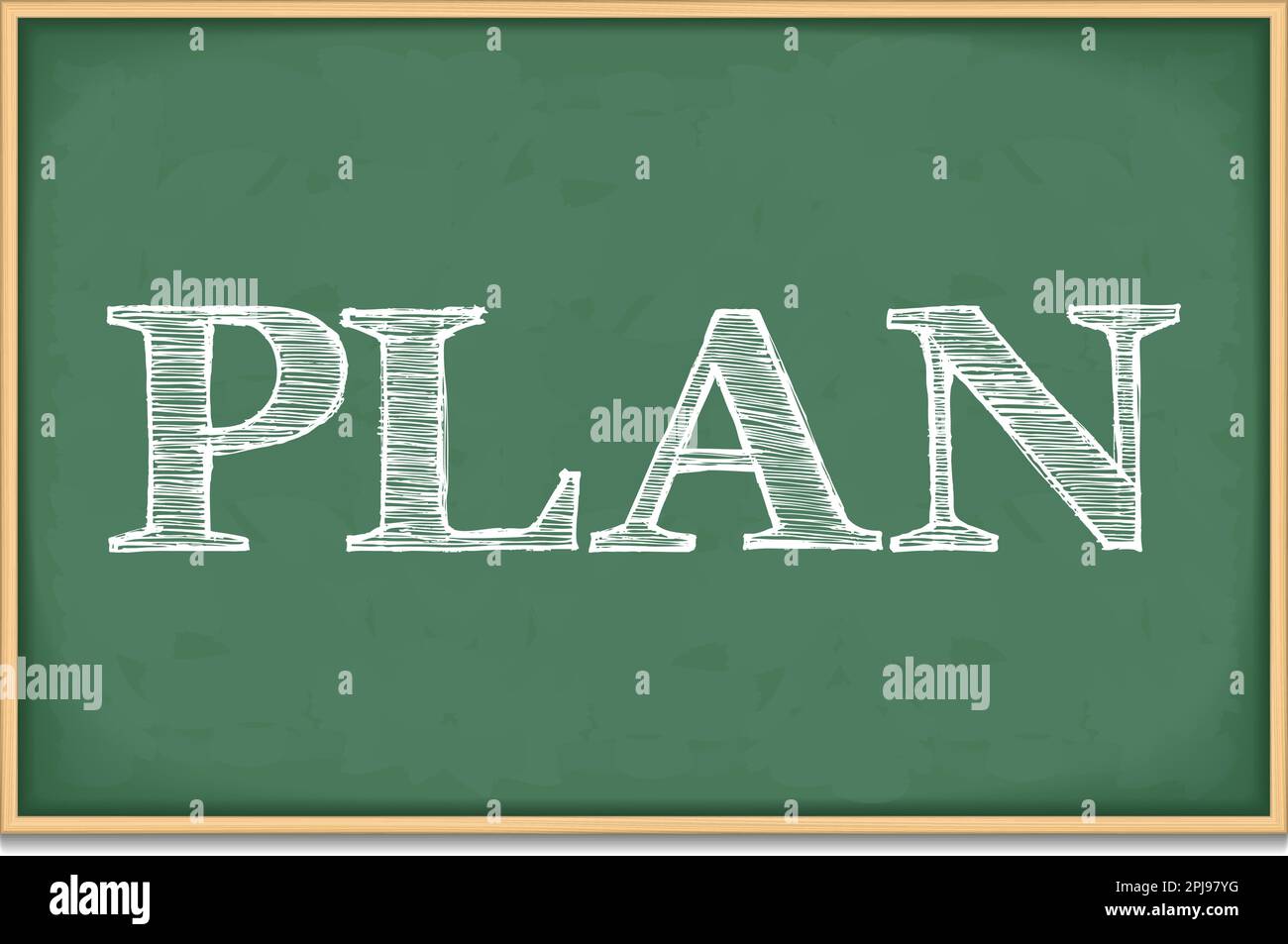 The word plan on blackboard, vector eps10 illustration Stock Vector Image & Art - Alamy
