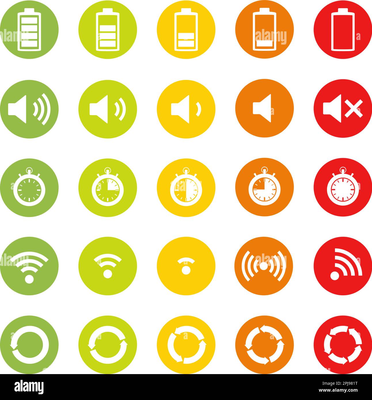 Icons of different indicators, vector eps10 illustration Stock Vector ...