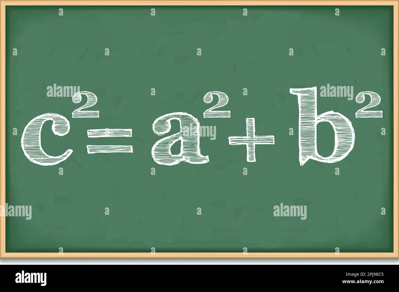 Pythagoras' theorem on blackboard, vector eps10 illustration Stock ...