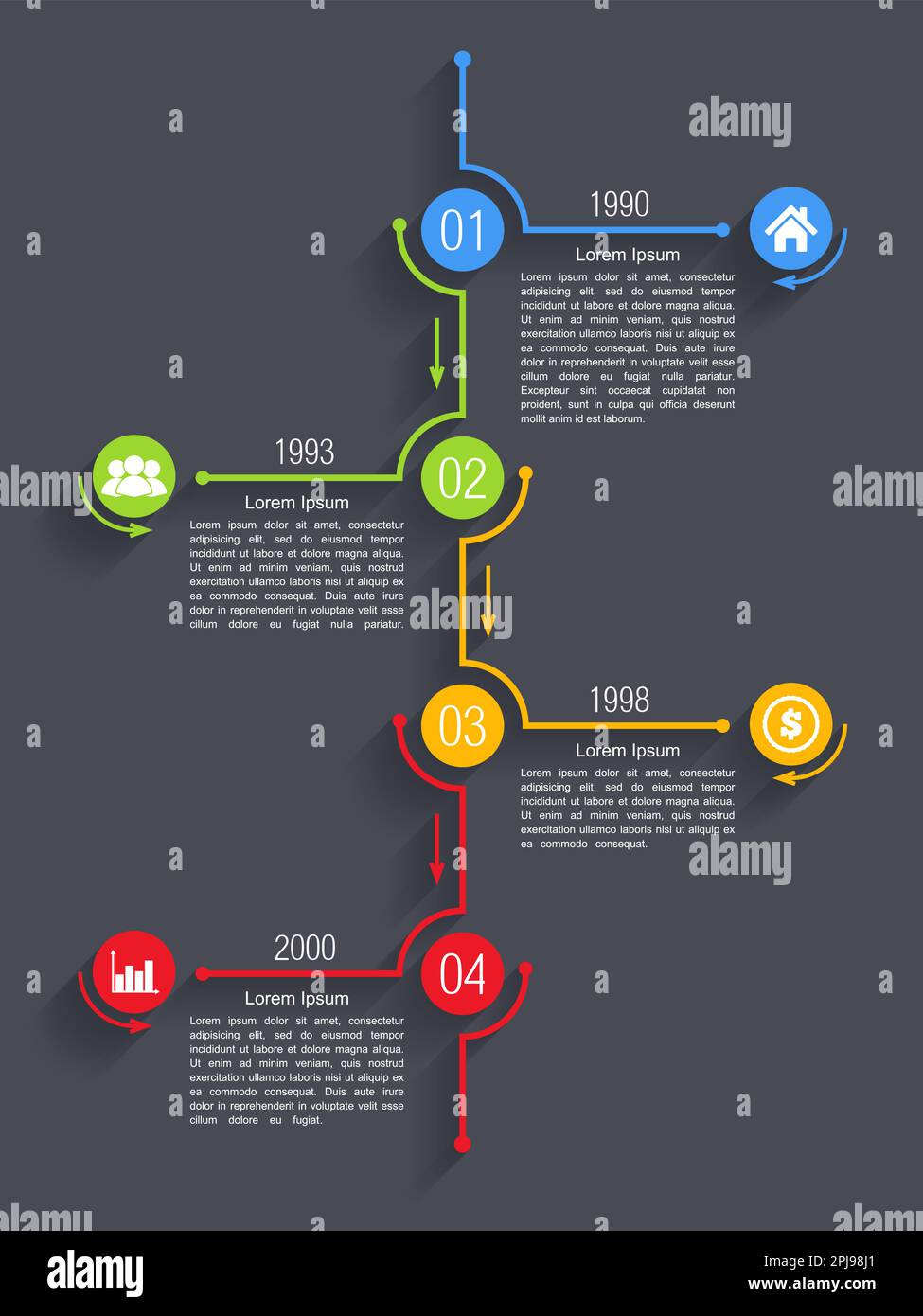 Colorful timeline infographics design template, vector eps10 ...