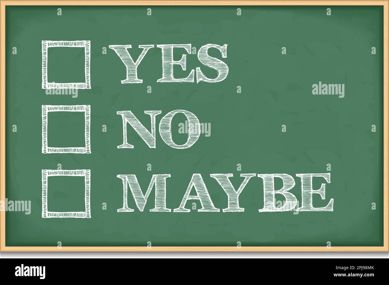 Yes no maybe checkboxes on blackboard, vector eps10 illustration Stock ... Yes no maybe checkboxes on blackboard, vector eps10 illustration Stock ...
