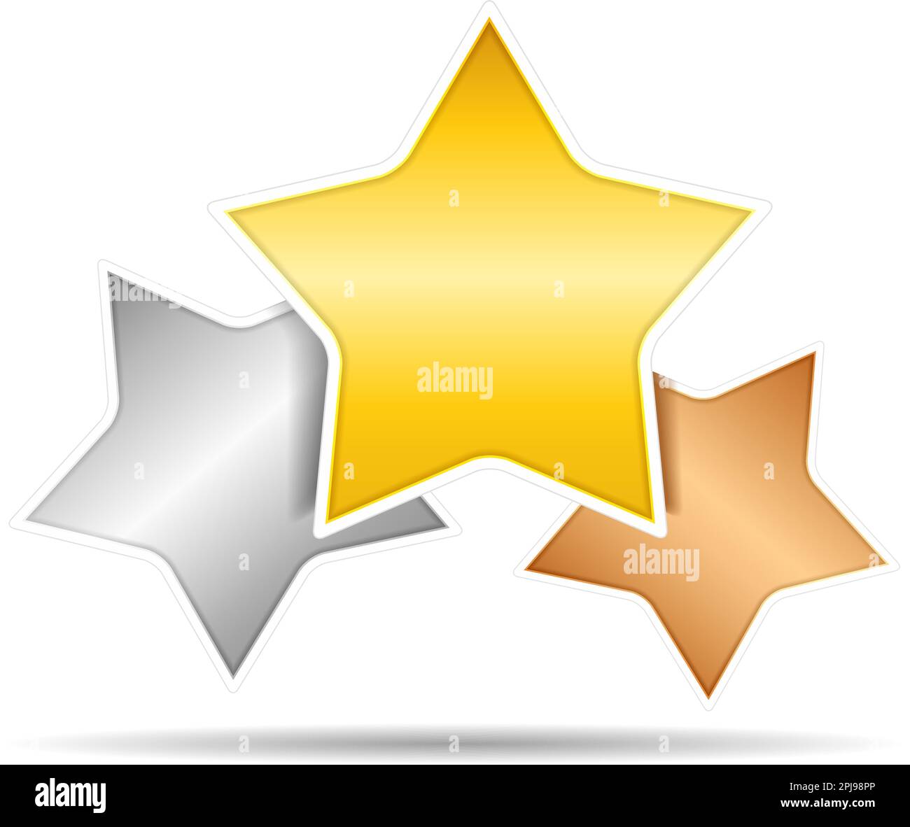 Golden silver and bronze stars, vector eps10 illustration Stock Vector ...