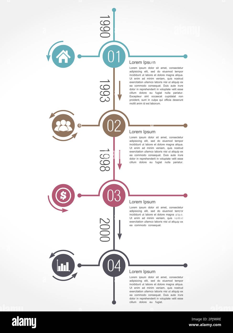 Vertical timeline infographics design template, vector eps10 ...