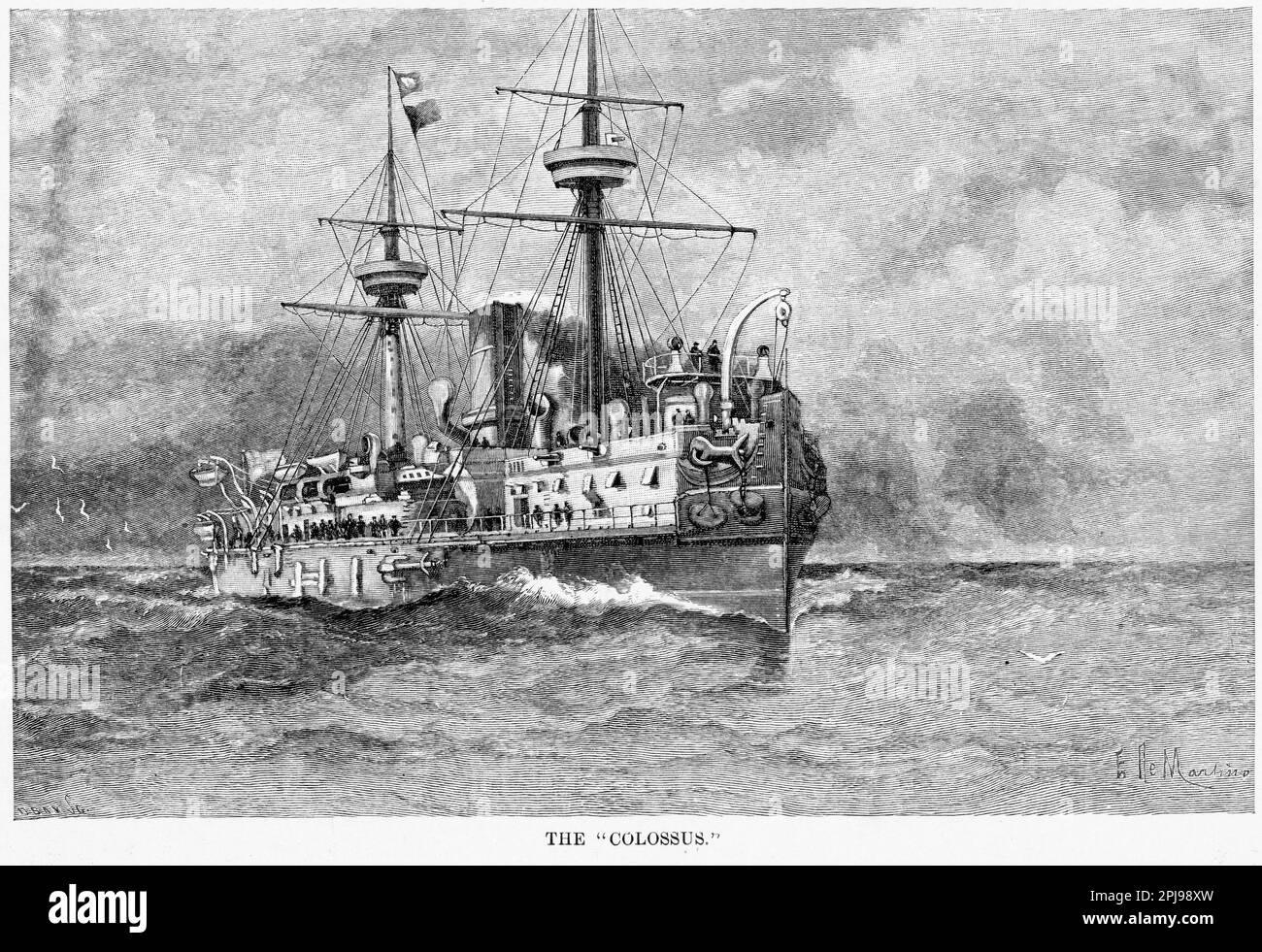HMS Colossus at sea Stock Photo - Alamy
