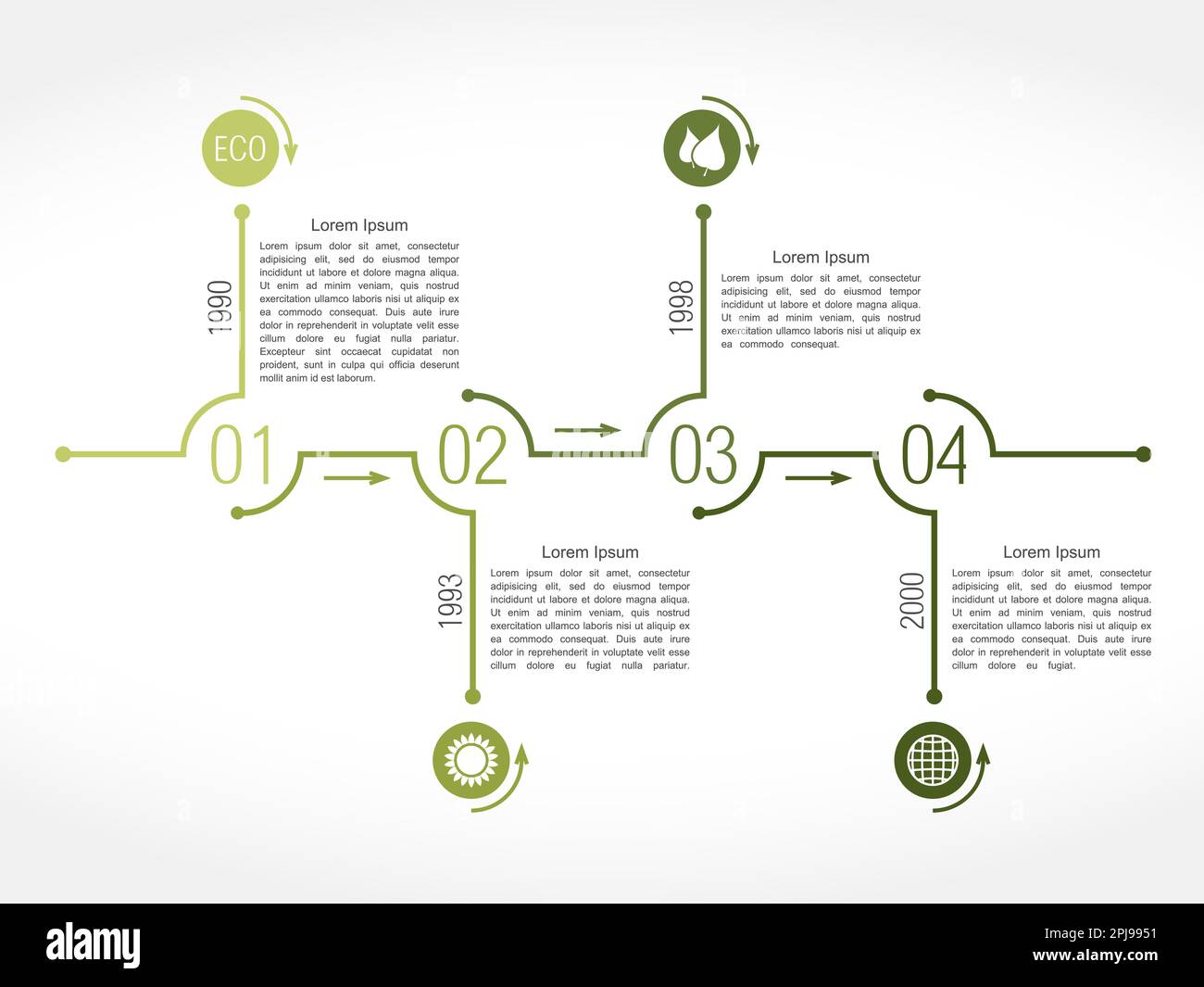 Timeline infographics design template, green eco style, vector eps10 ...