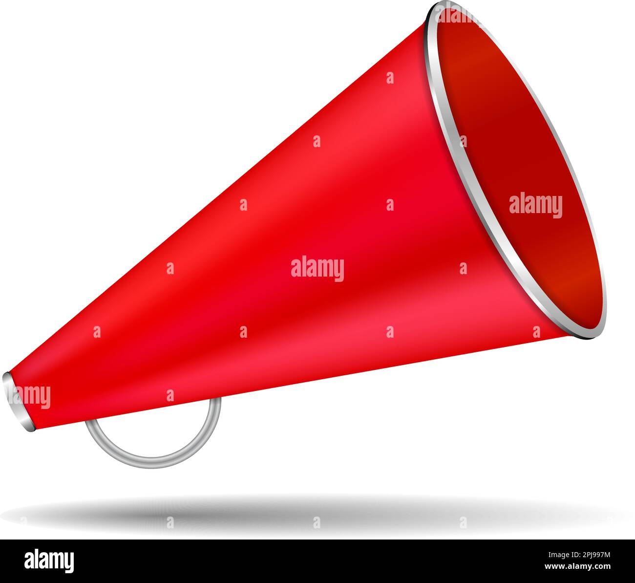 Red megaphone on white background, vector eps10 illustration Stock ...
