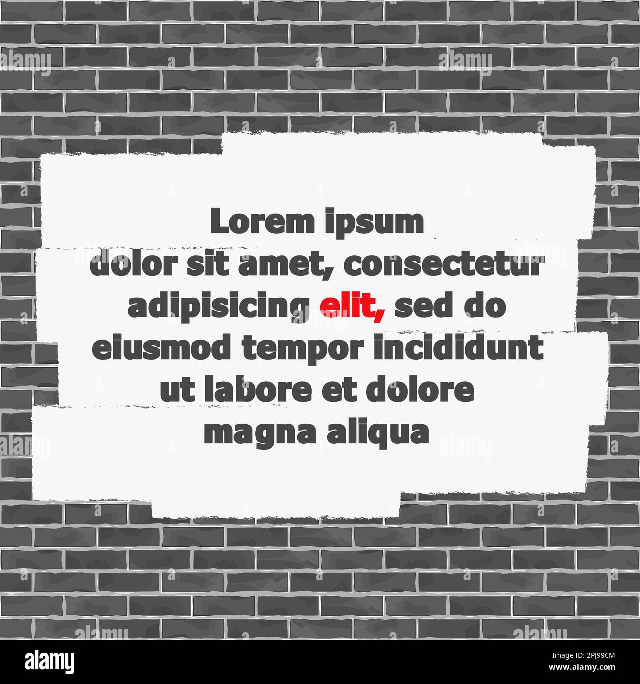 Old black brick wall with place for your text, vector eps10 ...