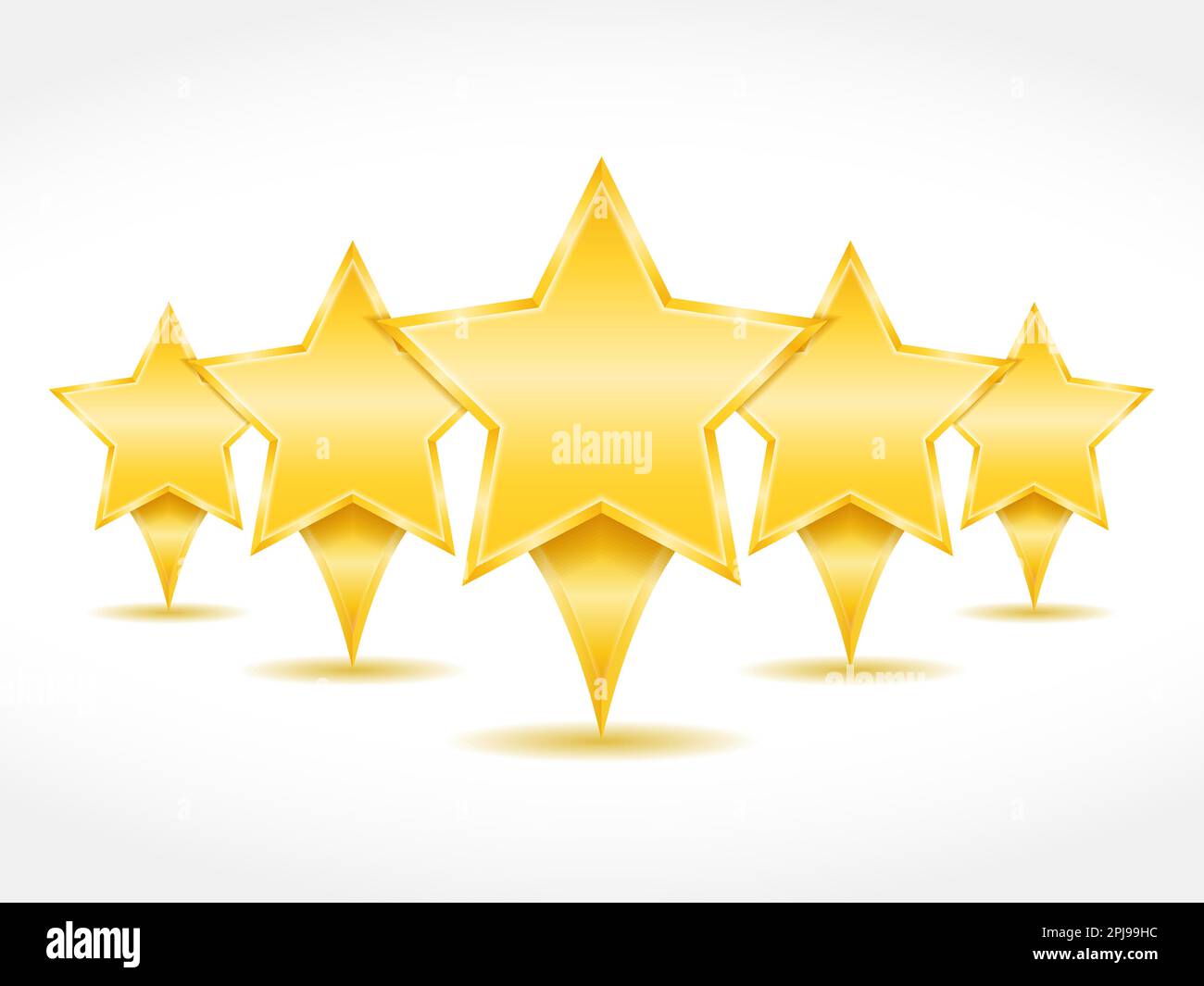 Five golden stars, vector eps10 illustration Stock Vector Image & Art ...