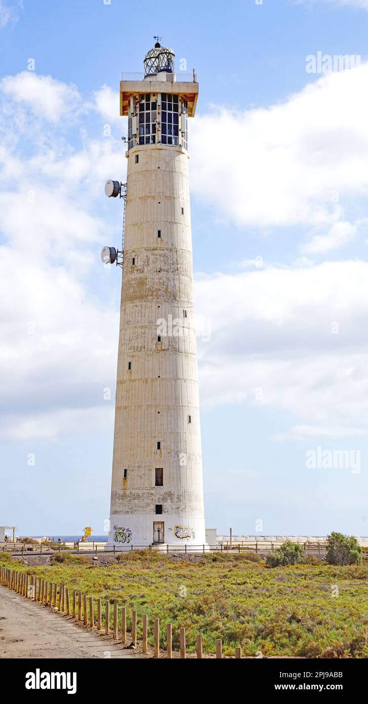 Morro Jable Lighthouse and Beach in Jandia, Fuerteventura, Las Palmas ...