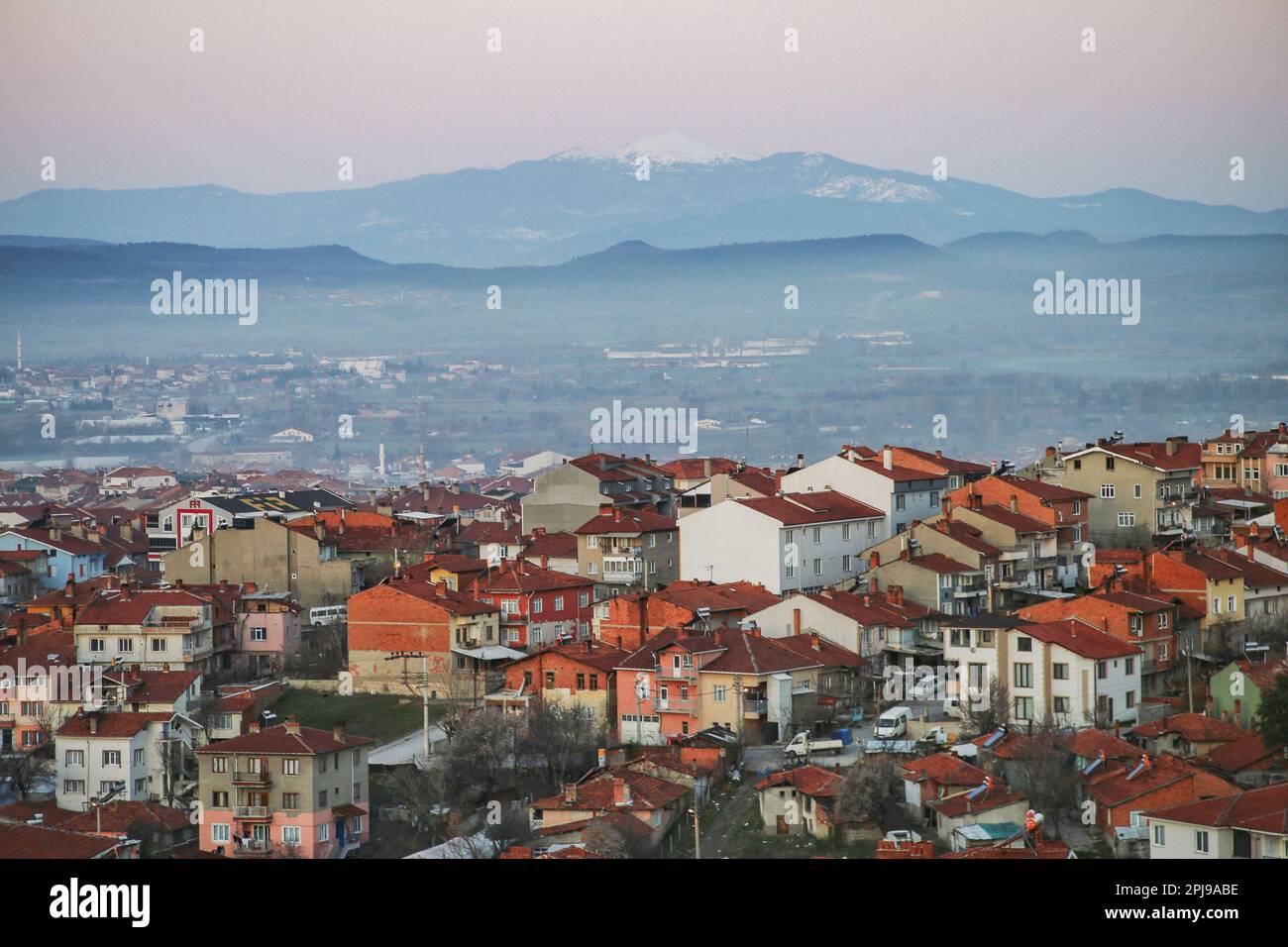 General view of the city of Kütahya in the Tav?anl?. The city differs from the countryside in ...