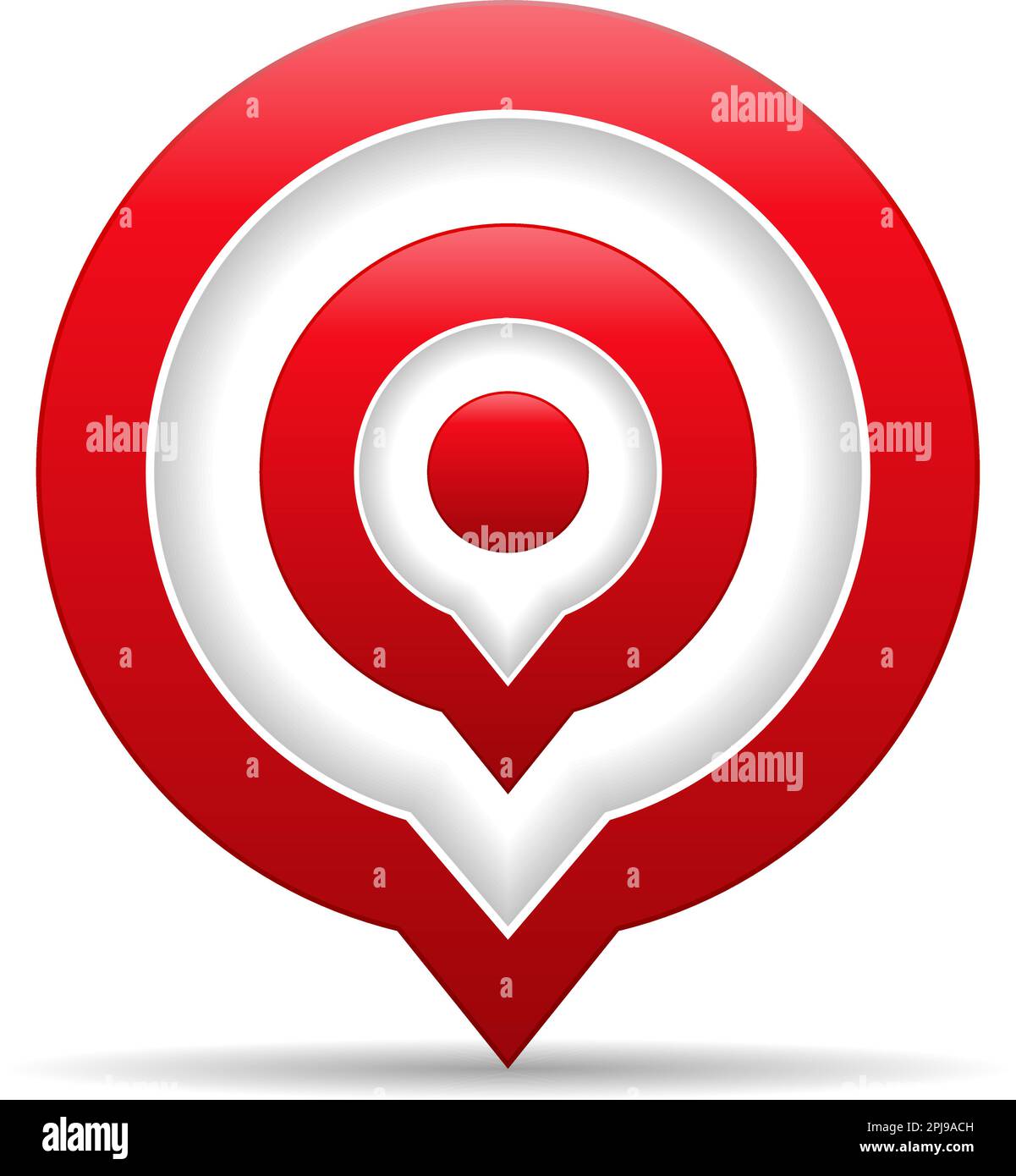 Abstract red target on white background, vector eps10 illustration ...