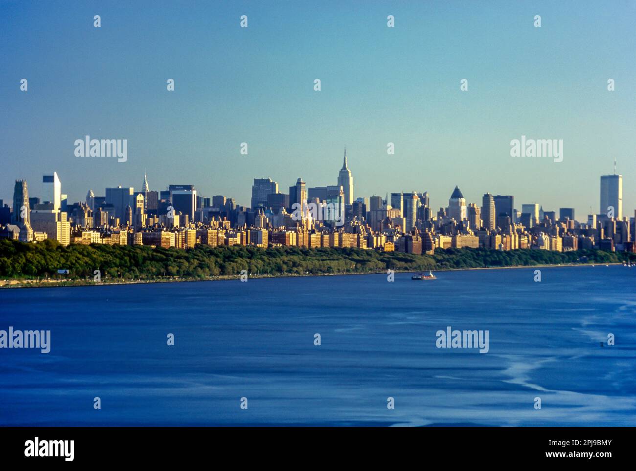 1997 HISTORICAL WEST SIDE SKYLINE HUDSON RIVER MANHATTAN NEW YORK CITY ...