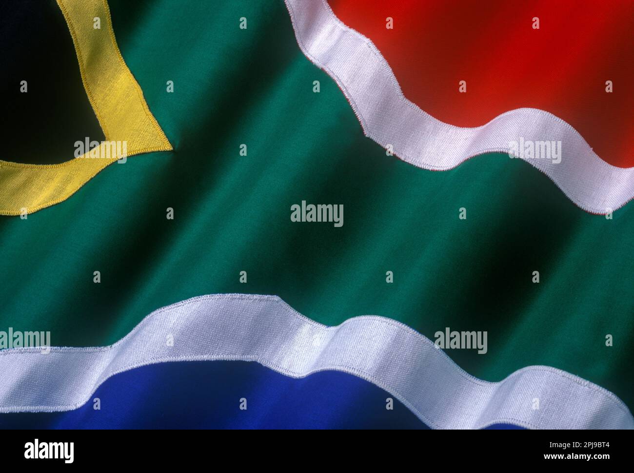 FLAG SOUTH AFRICA MADE OF STITCHED COTTON BUNTING Stock Photo - Alamy