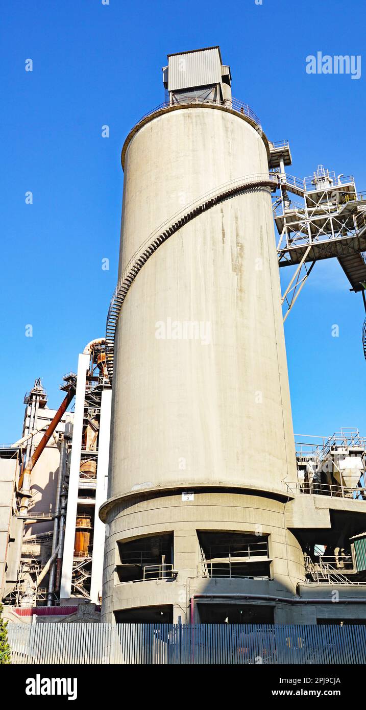 Cement factory in Vallcarca, El Garraf, Barcelona, Catalunya, Spain ...
