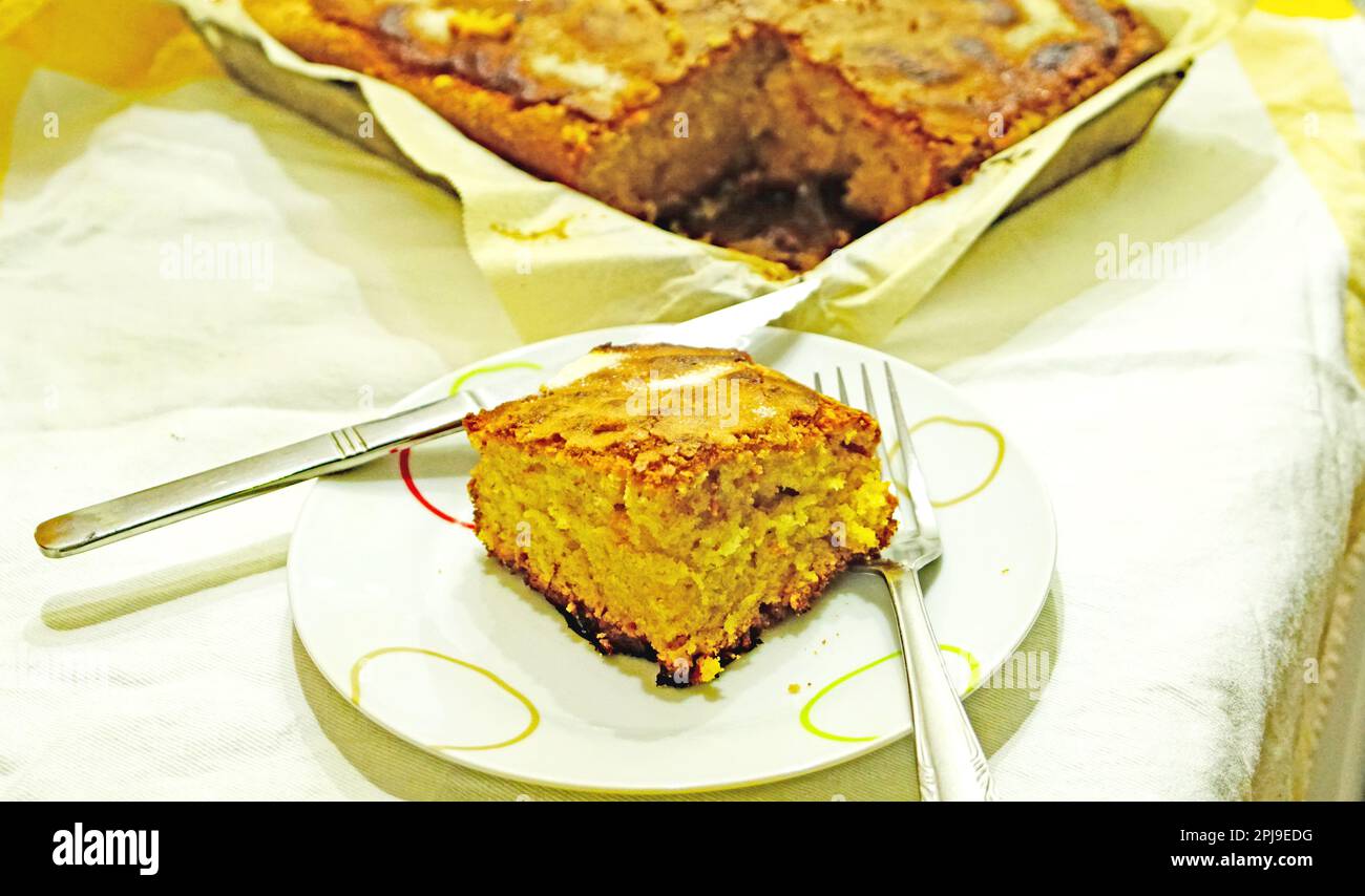 Homemade cake prepared for the snack Stock Photo - Alamy