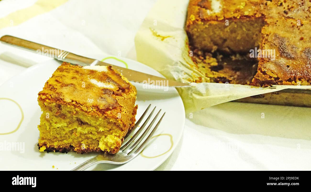 Homemade cake prepared for the snack Stock Photo - Alamy