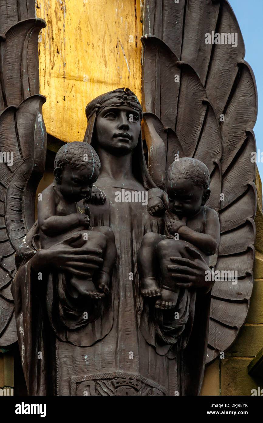 Details of the art-deco Russell Institute, Paisley Stock Photo - Alamy