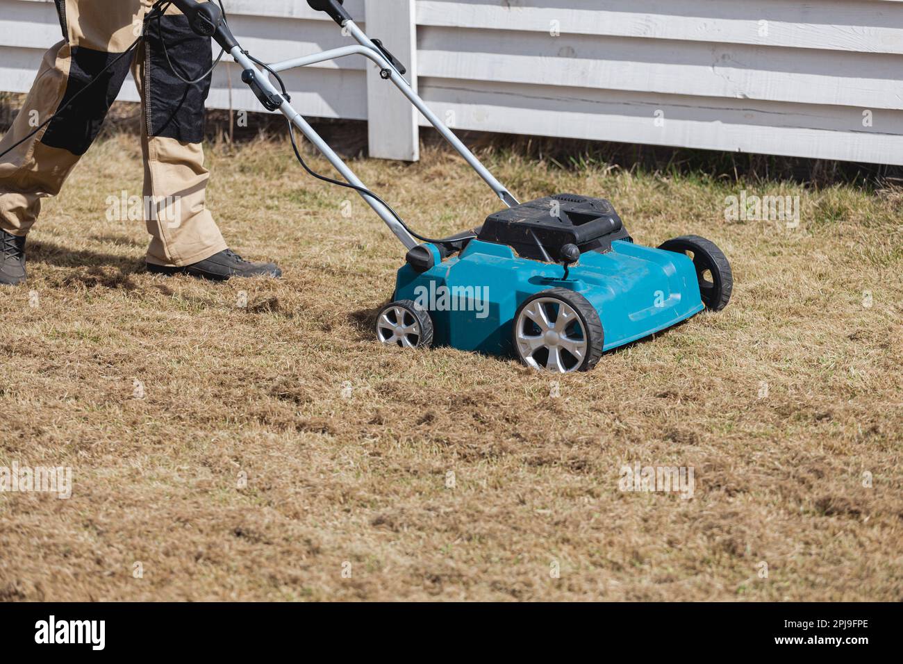 Lawn thatch rake hi-res stock photography and images - Alamy