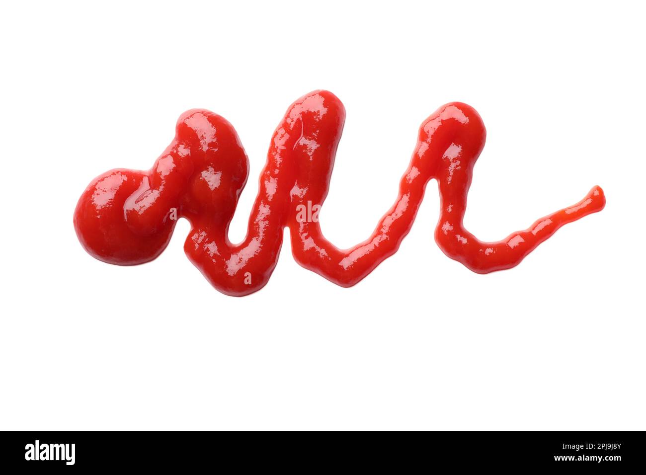 Tasty ketchup isolated on white, top view Stock Photo - Alamy
