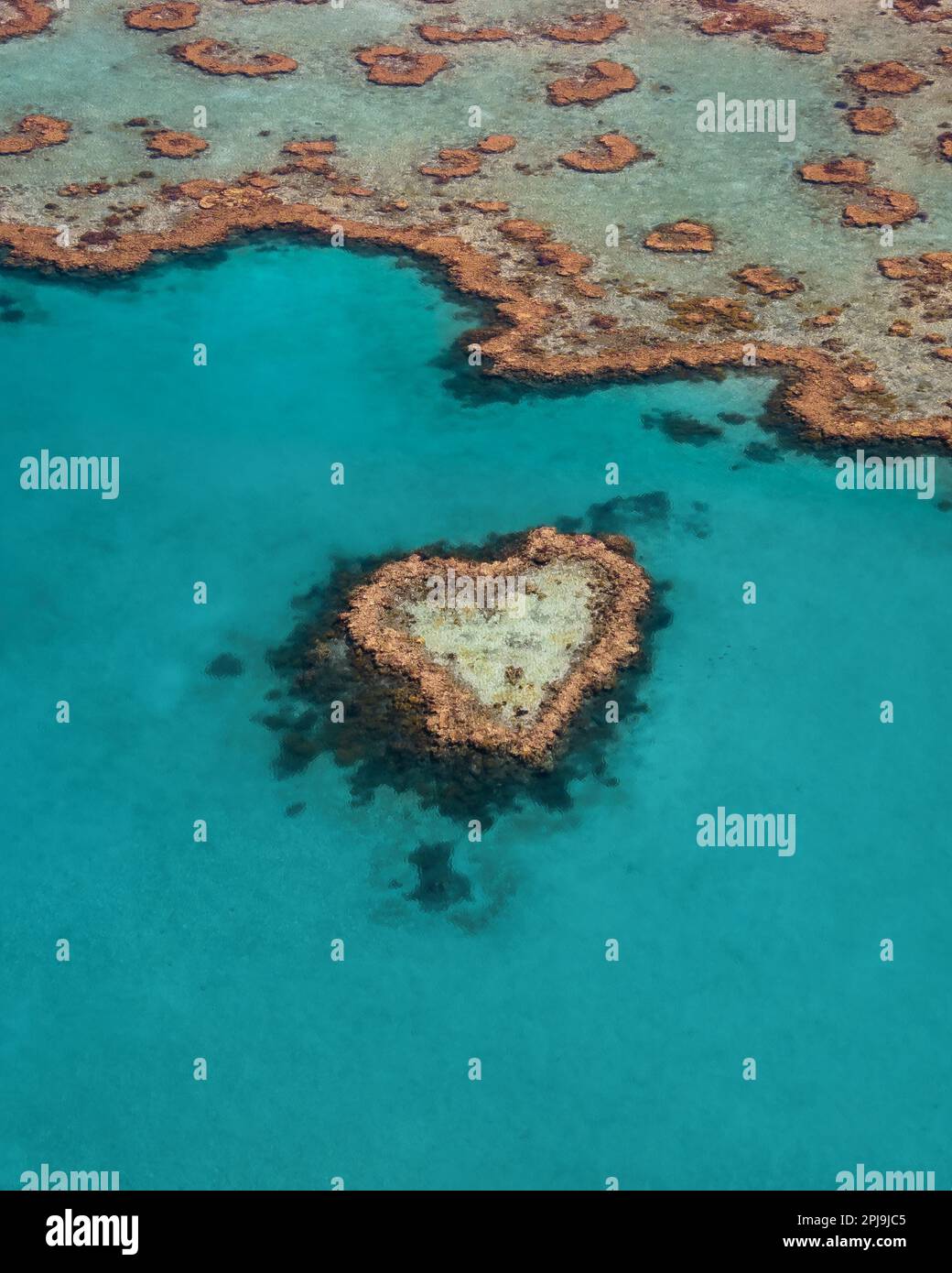 Heart Reef in the Whitsundays Queensland Australia. Famous reef that is ...