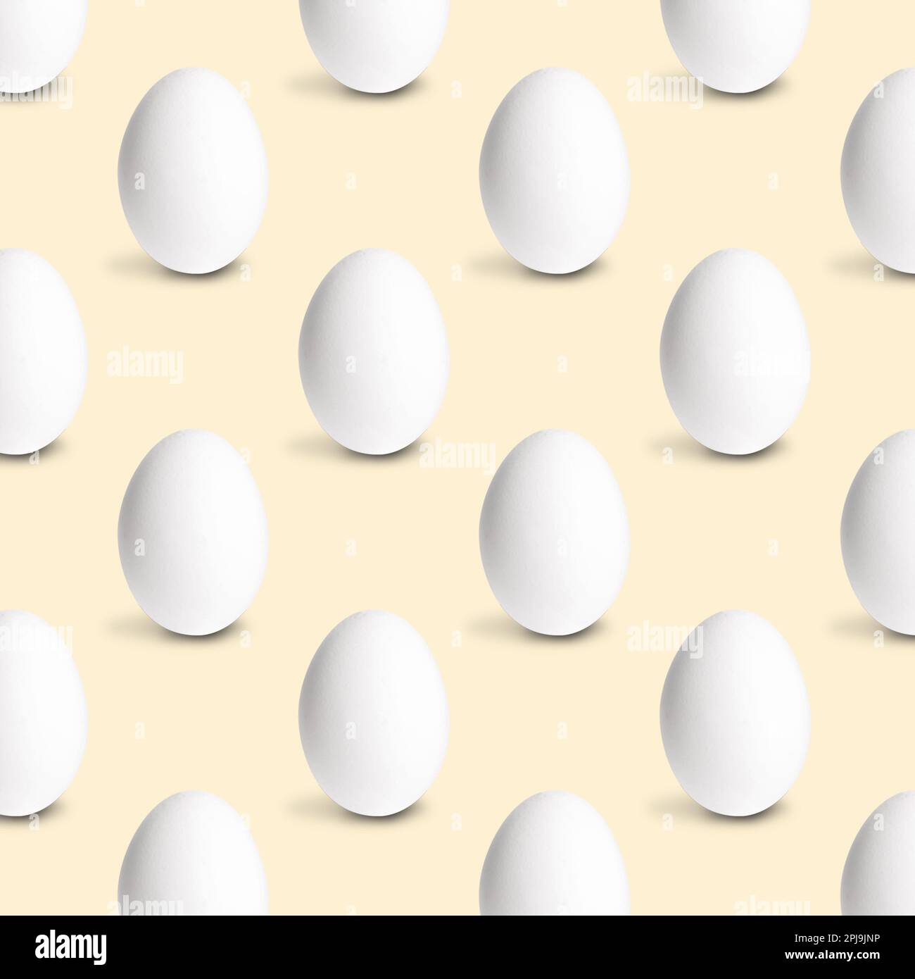 Group of chicken eggs on beige background. Seamless pattern design ...
