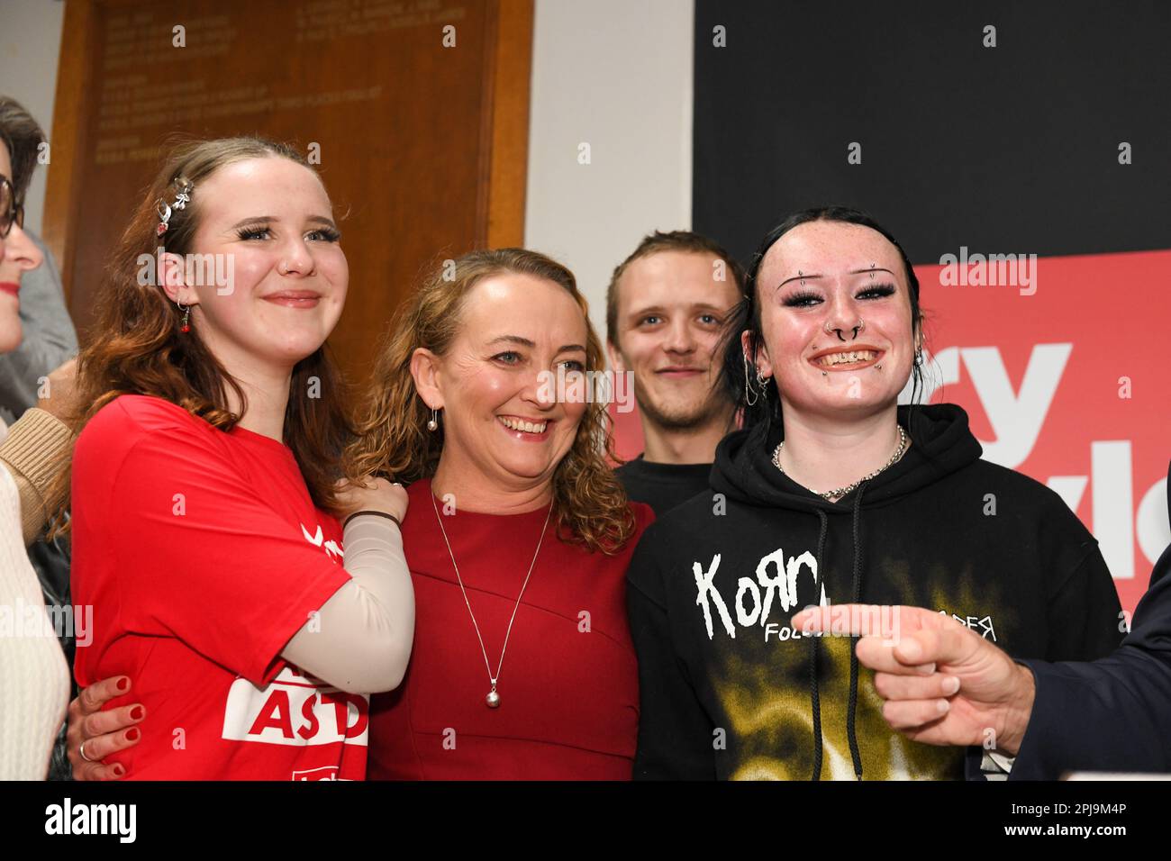 Aston, Australia, 1 April, 2023. Mary Doyle stands with her daughter ...