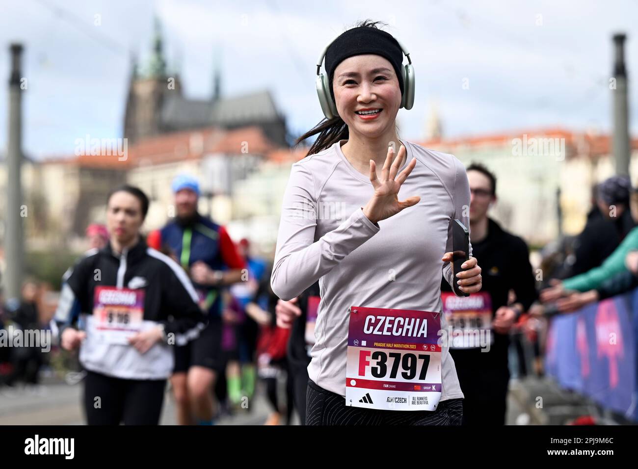 Prague, Czech Republic. 01st Apr, 2023. Runners compete in the Prague Half Marathon 2023 race in ...