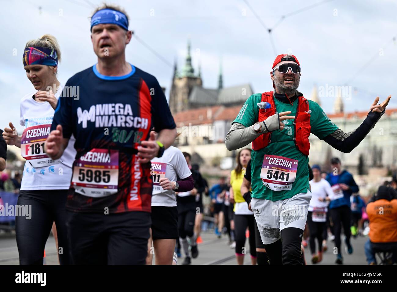 Prague, Czech Republic. 01st Apr, 2023. Runners compete in the Prague Half Marathon 2023 race in ...