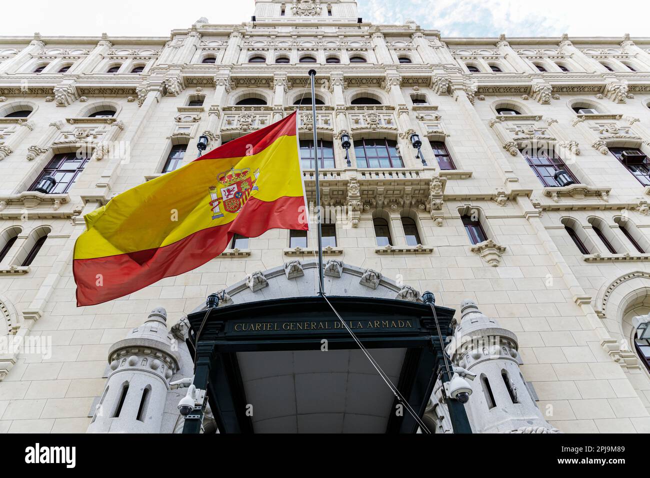 Entrance of the Navy Headquarters, on April 1, 2023, in Madrid, (Spain ...