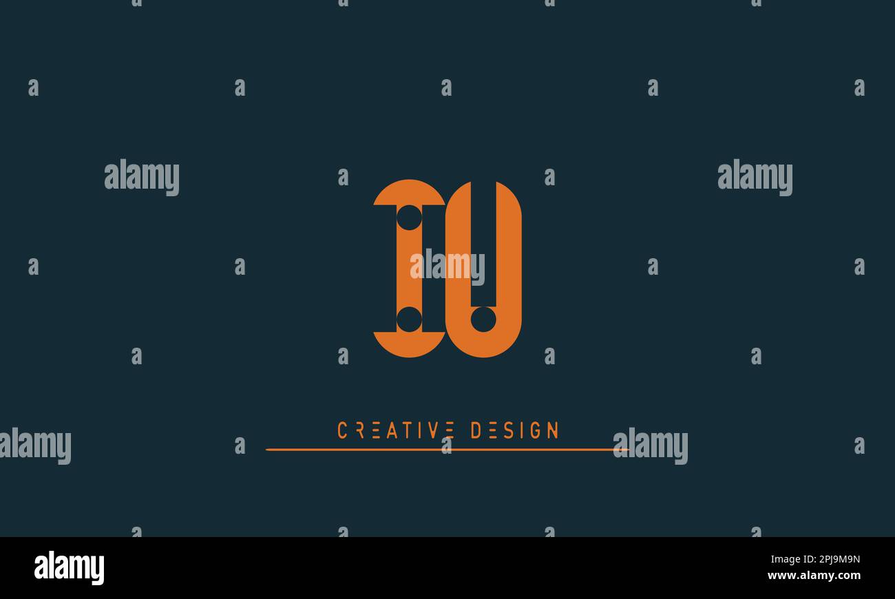 Alphabet letters Initials Monogram logo IU , UI Stock Vector Image ...