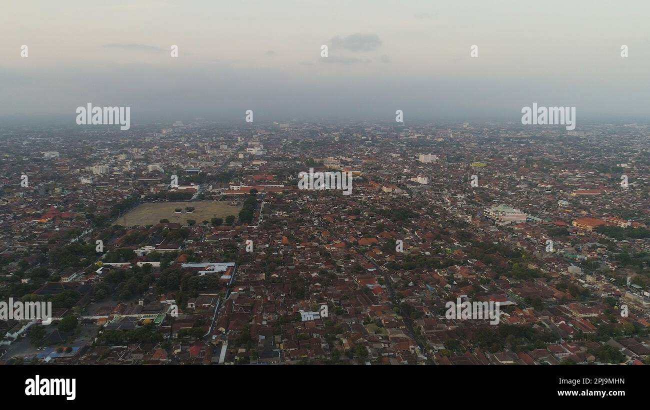 aerial view yogyakarta city cultural capital indonesia located on java ...