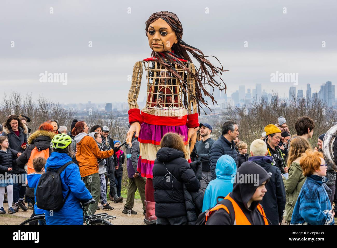 London, UK. 1st Apr, 2023. Heading up Parliament Hill with a view of ...