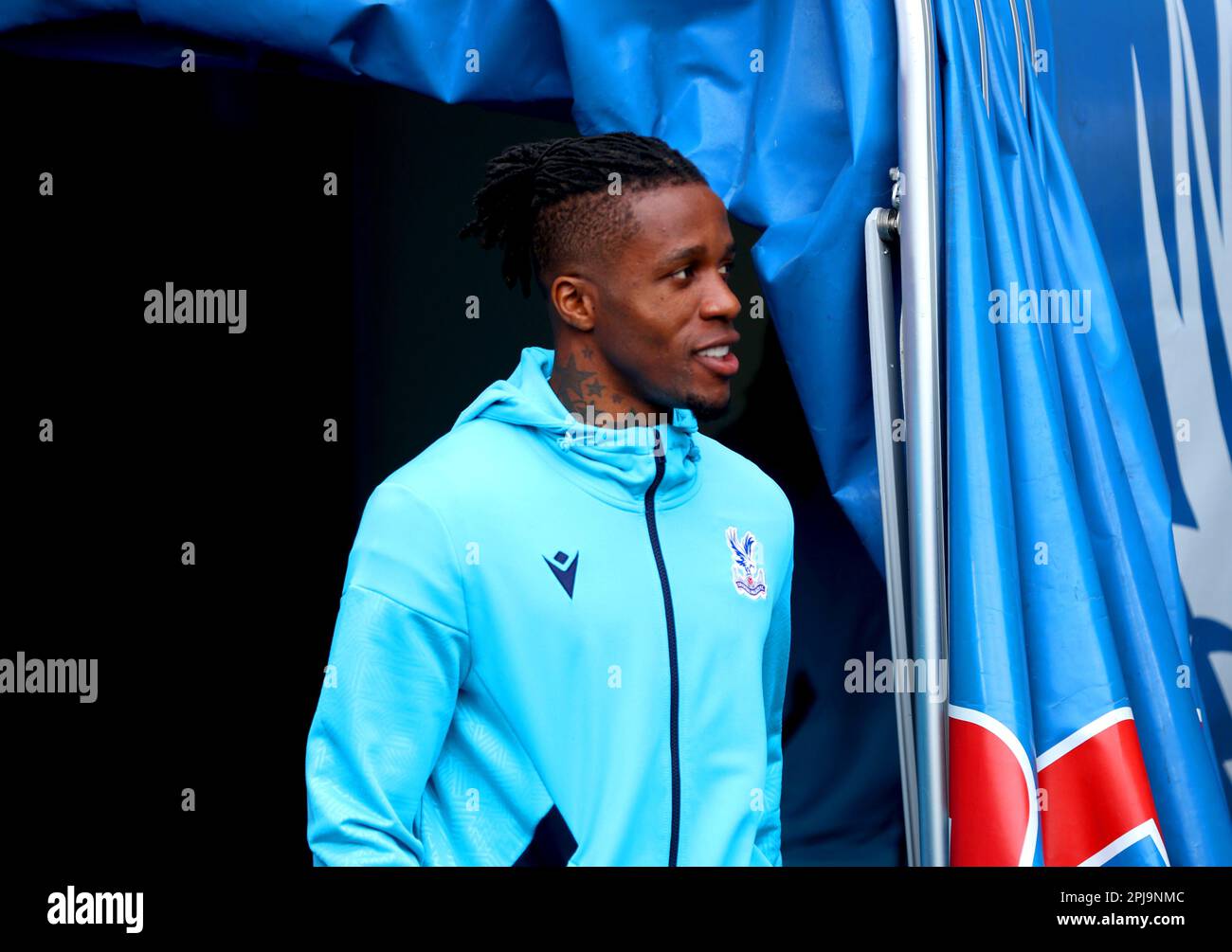Crystal Palace's Wilfried Zaha arrives ahead of the Premier League ...