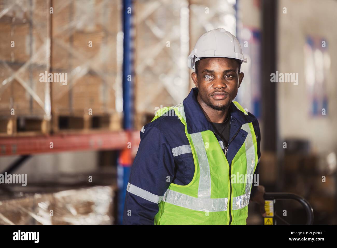 Black african worker work labor team staff in factory warehouse ...