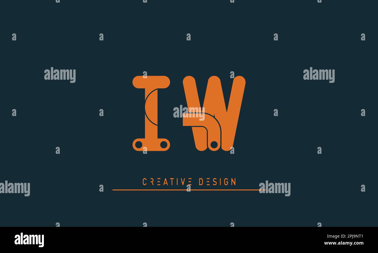 Alphabet letters Initials Monogram logo IW , WI Stock Vector Image ...