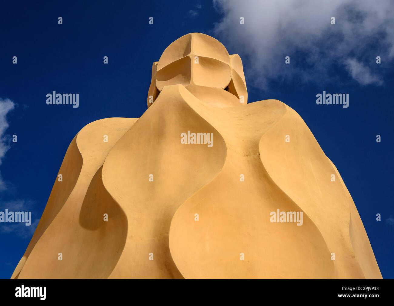 Stairwell topped with curved shapes and the 4-armed cross designed by ...