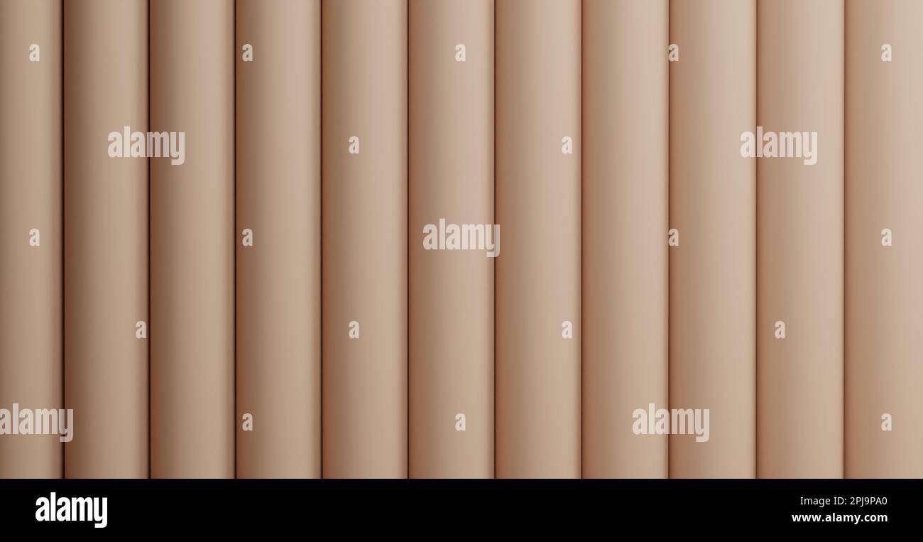 Vertical upright tubes beige color. Wall abstract background. Style ...