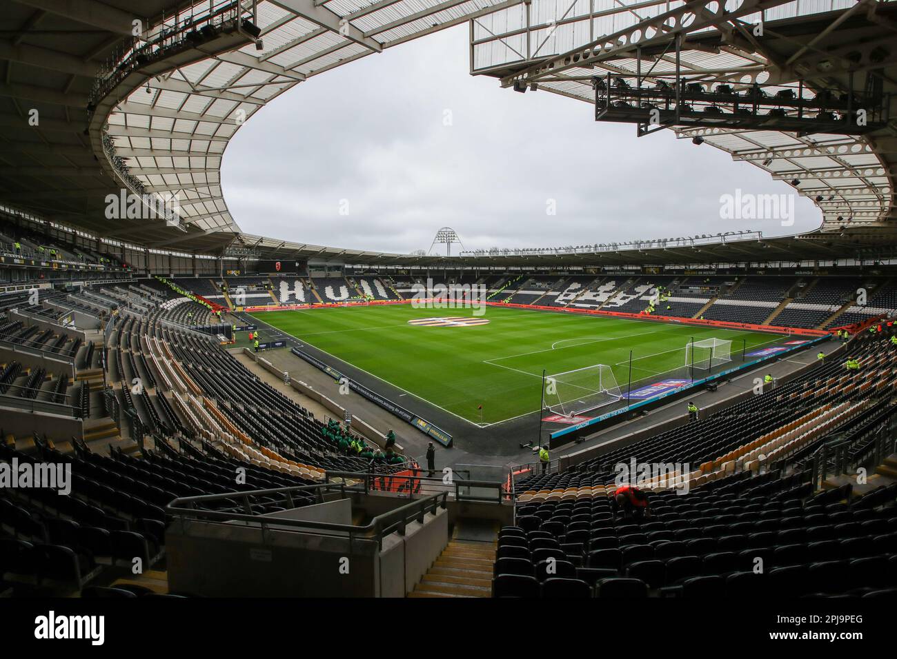 General view inside The MKM Stadium ahead of the Sky Bet Championship ...