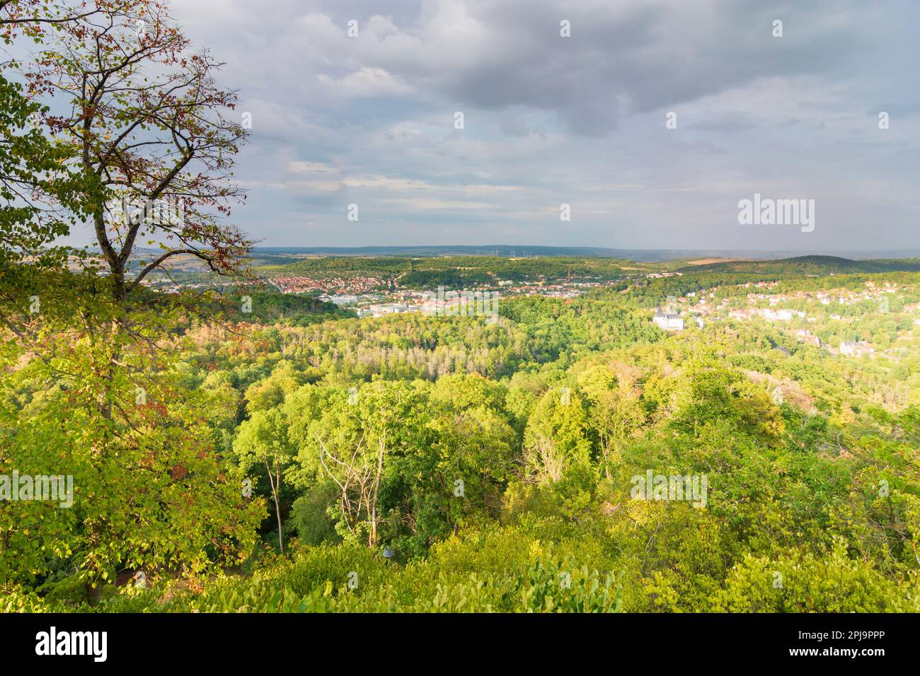 Eisenach: view to Eisenach from Wartburg Castle in , Thüringen ...