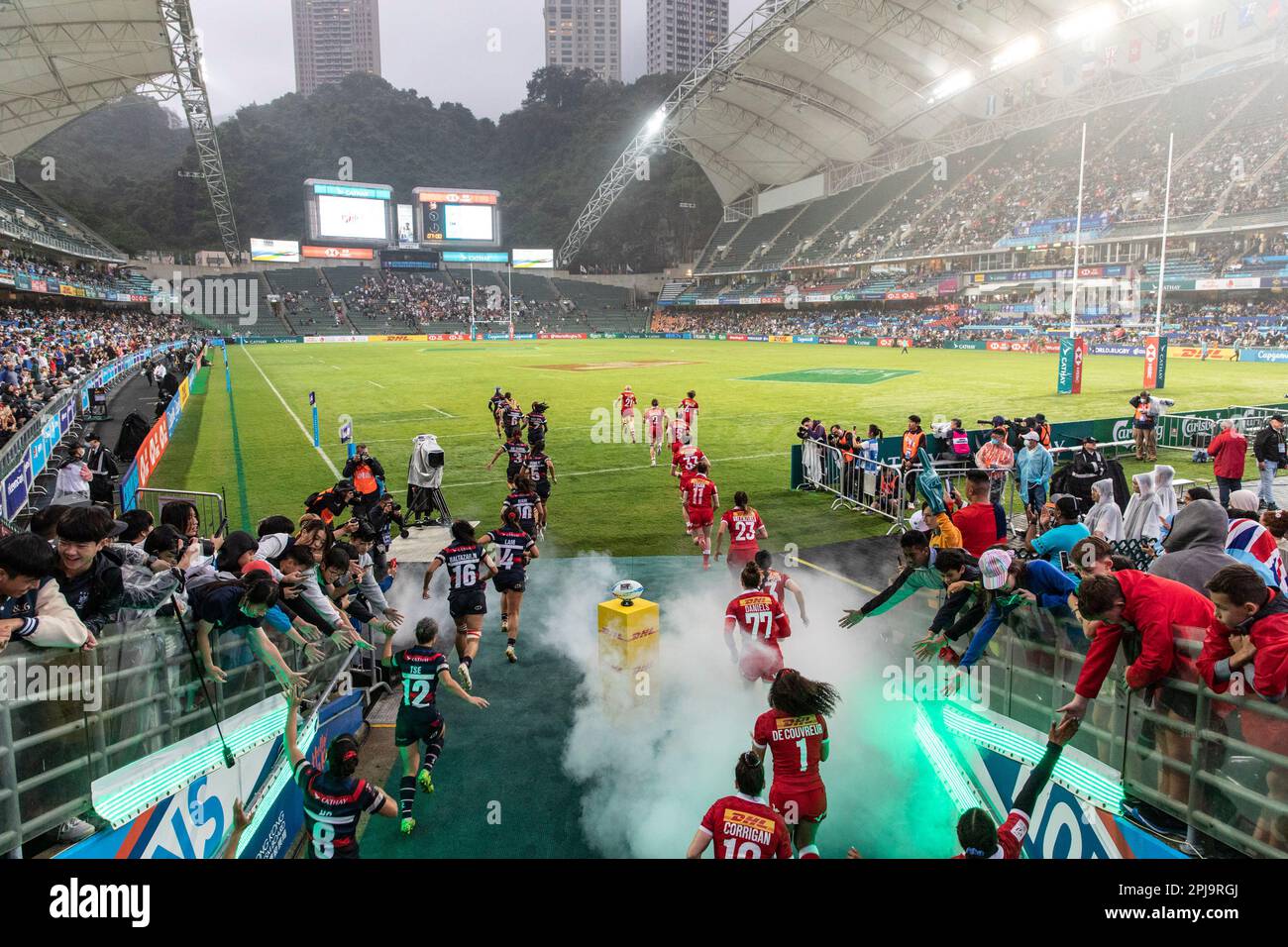 Hong Kong, Hong Kong. 31st Mar, 2023. Rugby players from the Hong Kong ...