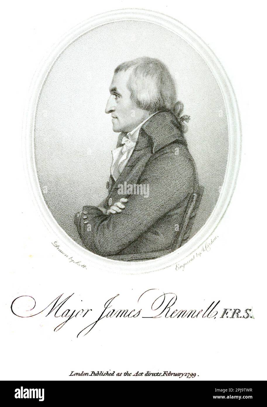 Engraving of James Rennell c. 1799 Stock Photo - Alamy