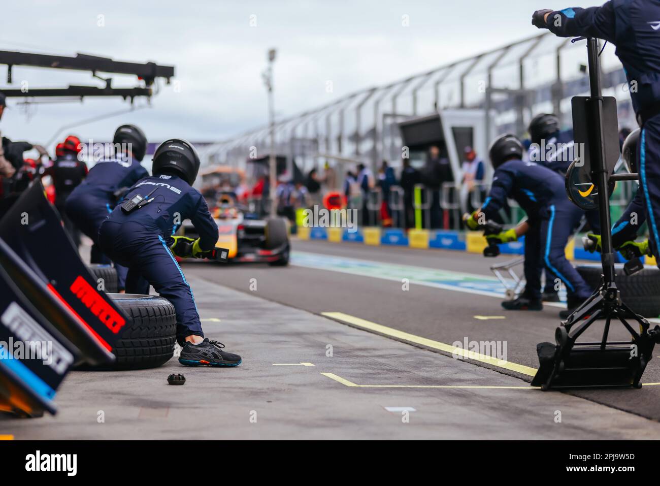 Melbourne, Victoria, Australia. 1st Apr, 2023. MELBOURNE, AUSTRALIA - APRIL 01: Pitstop during ...