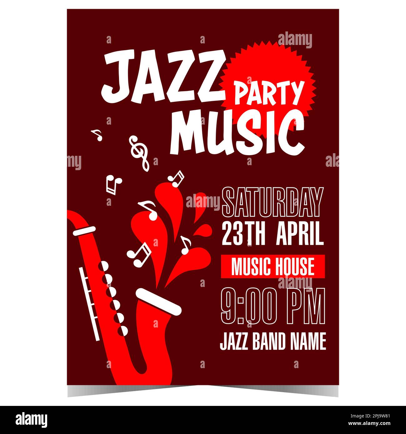 Saxophone concert Stock Vector Images - Alamy