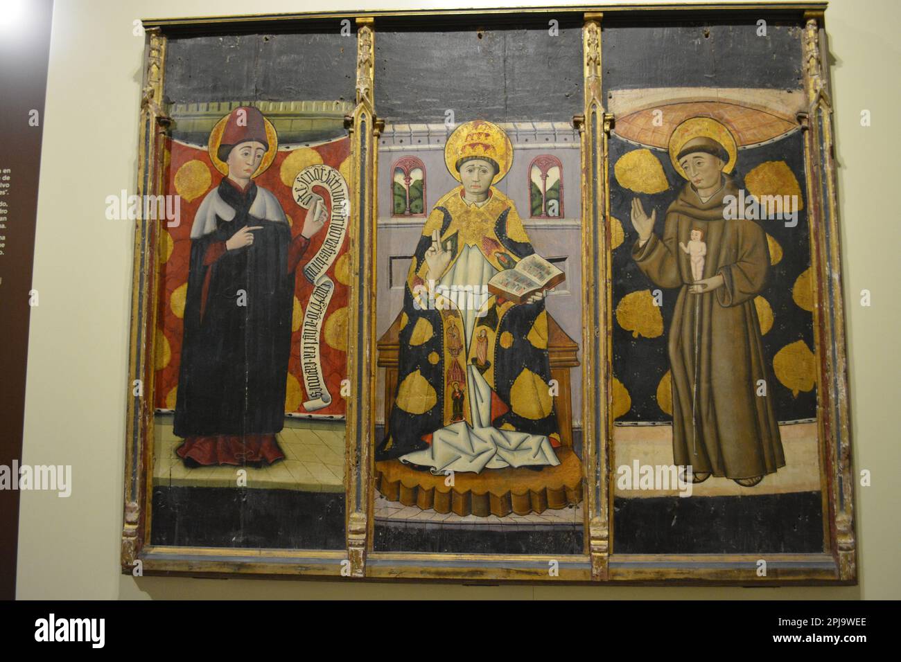 Triptych St. Ivo, St Clement and St Anthony of Padua. Salamanca Spain ...