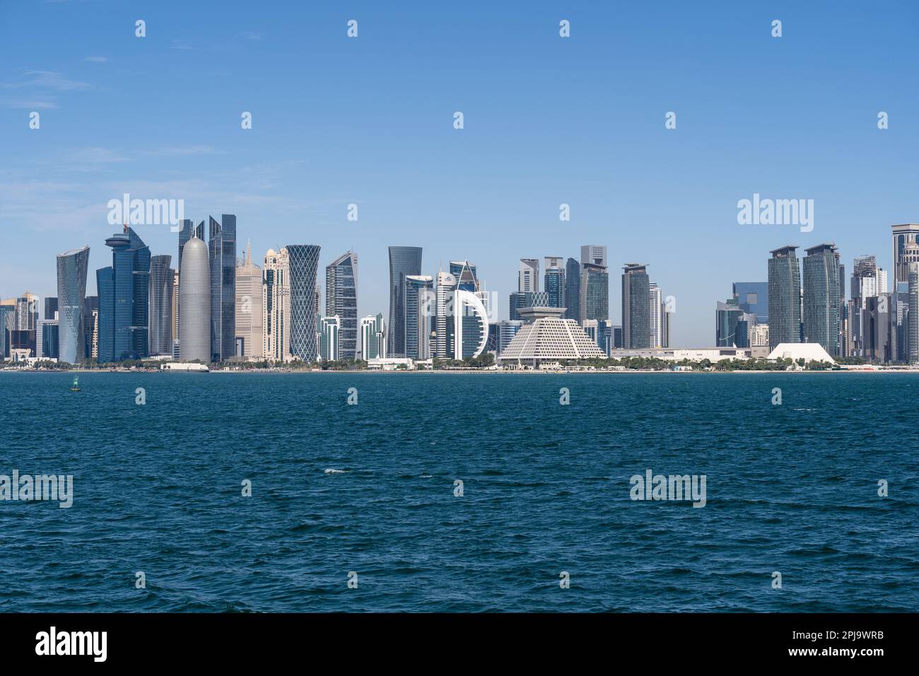 Doha, Qatar - March 18, 2023: Doha skyline view from Old Doha port ...