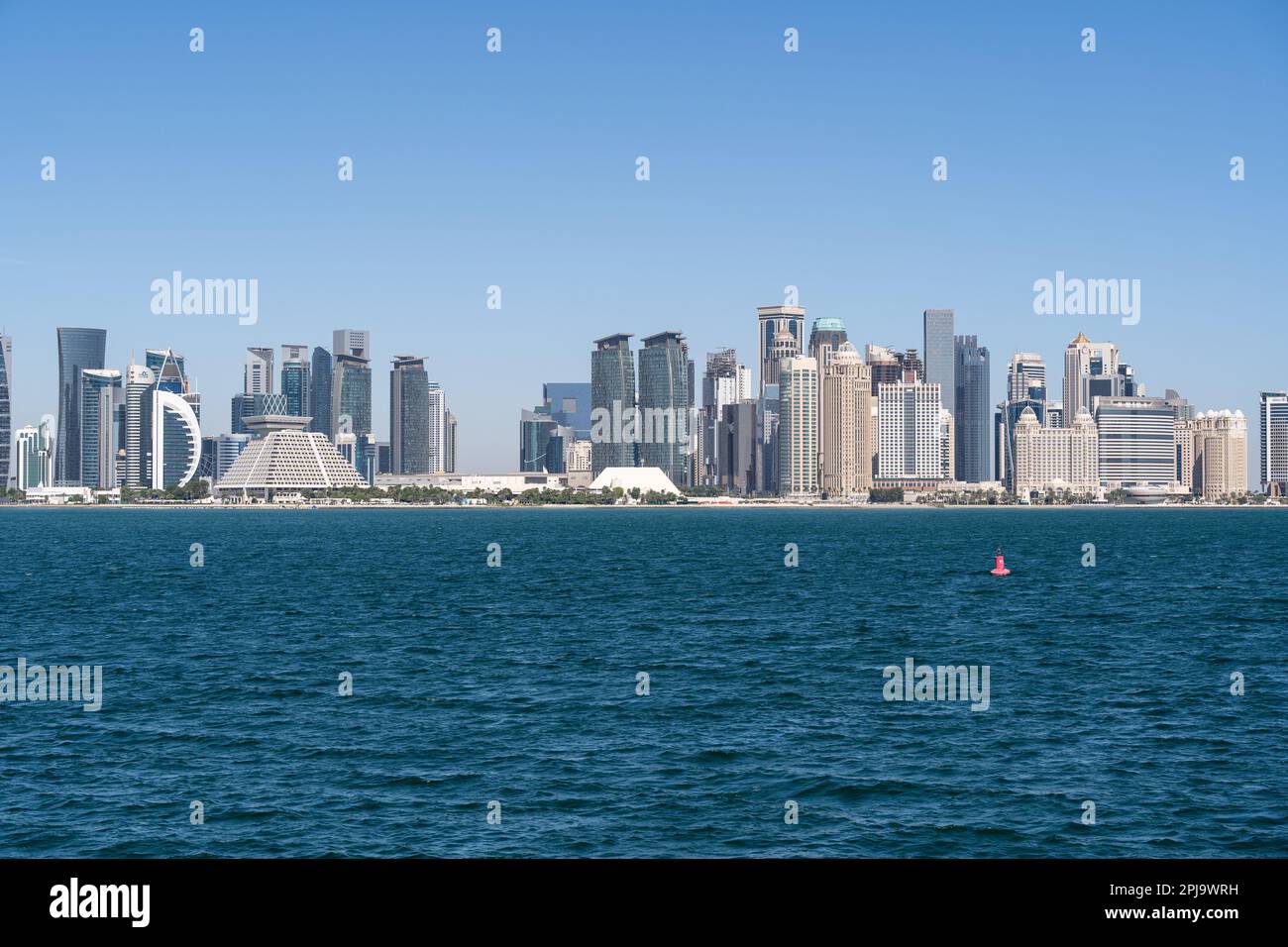 Doha, Qatar - March 18, 2023: Doha skyline view from Old Doha port ...