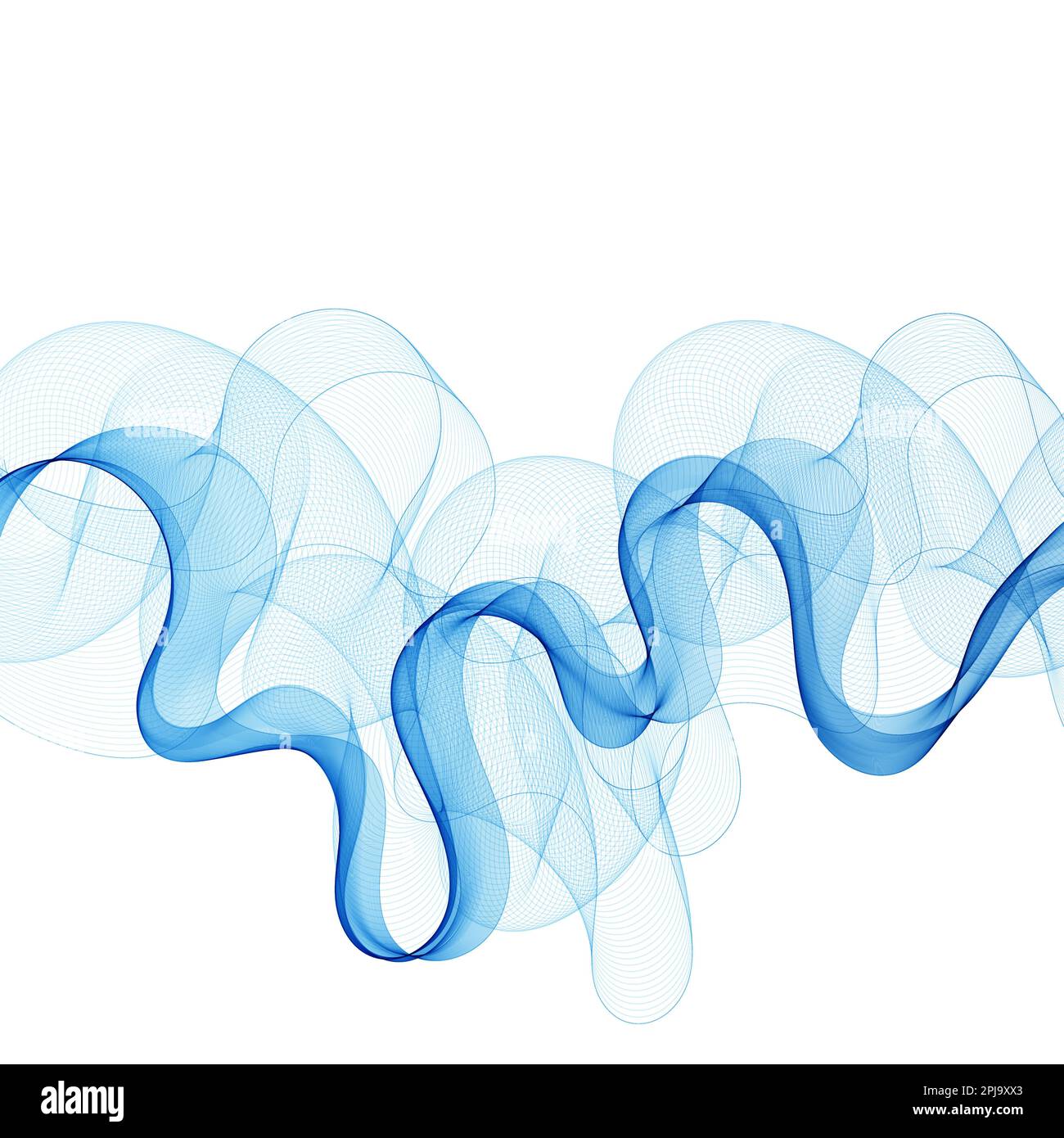 Smooth wavy blue lines in the form of abstract waves Stock Photo - Alamy