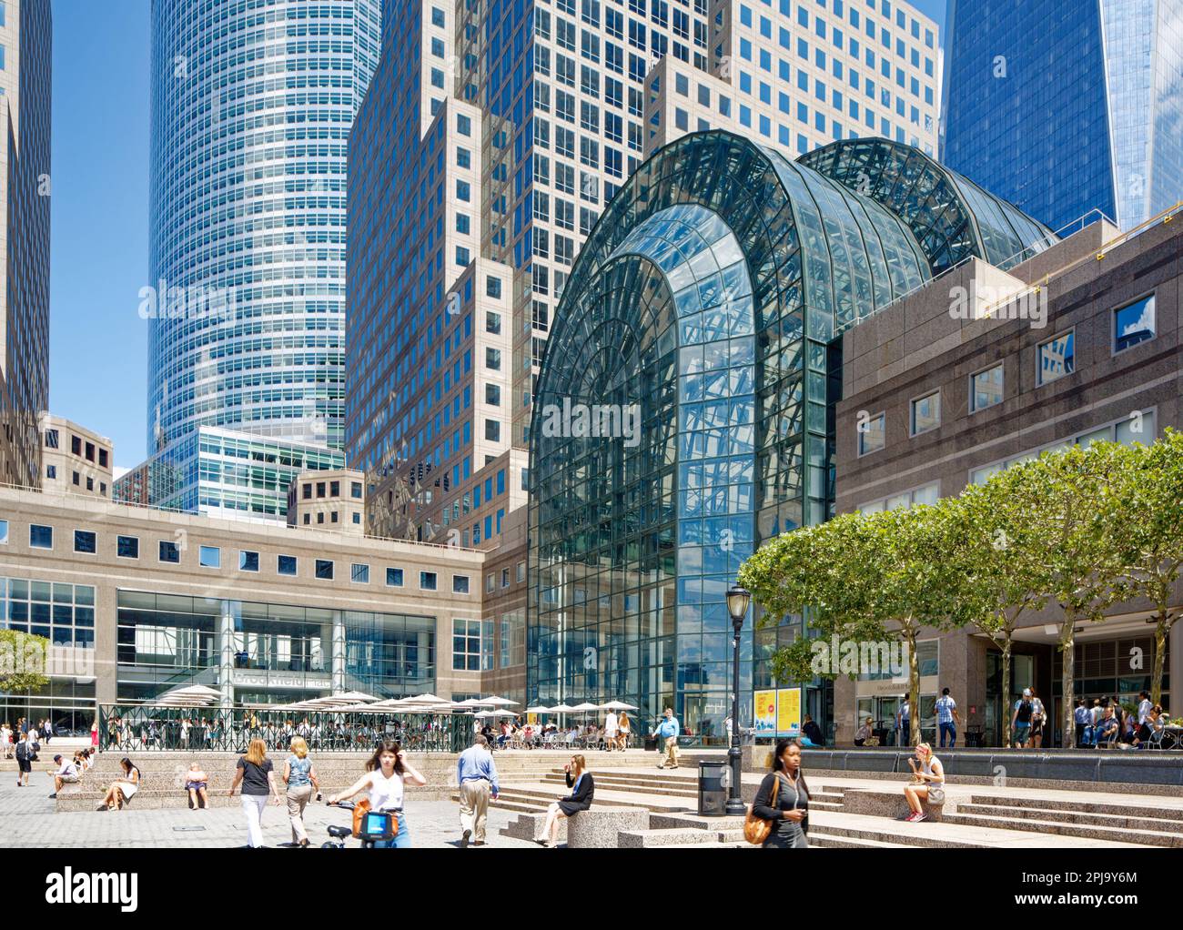 Brookfield Place’s atrium, Winter Garden, is a glass-vaulted pavilion ...