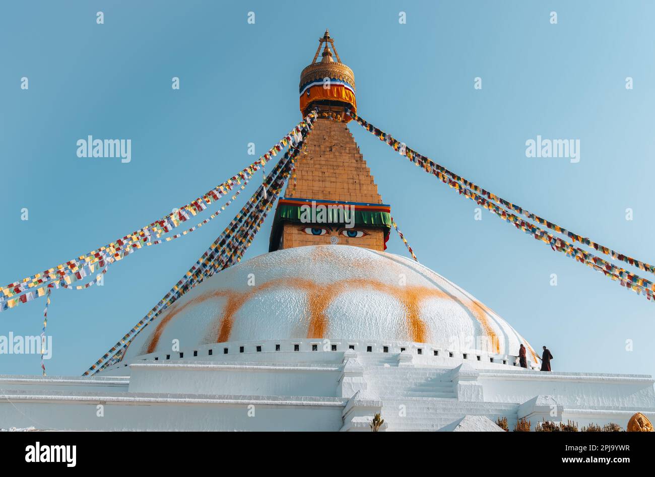 Famous ancient Boudhanath Stupa, also called Boudnath, or Boudha in ...