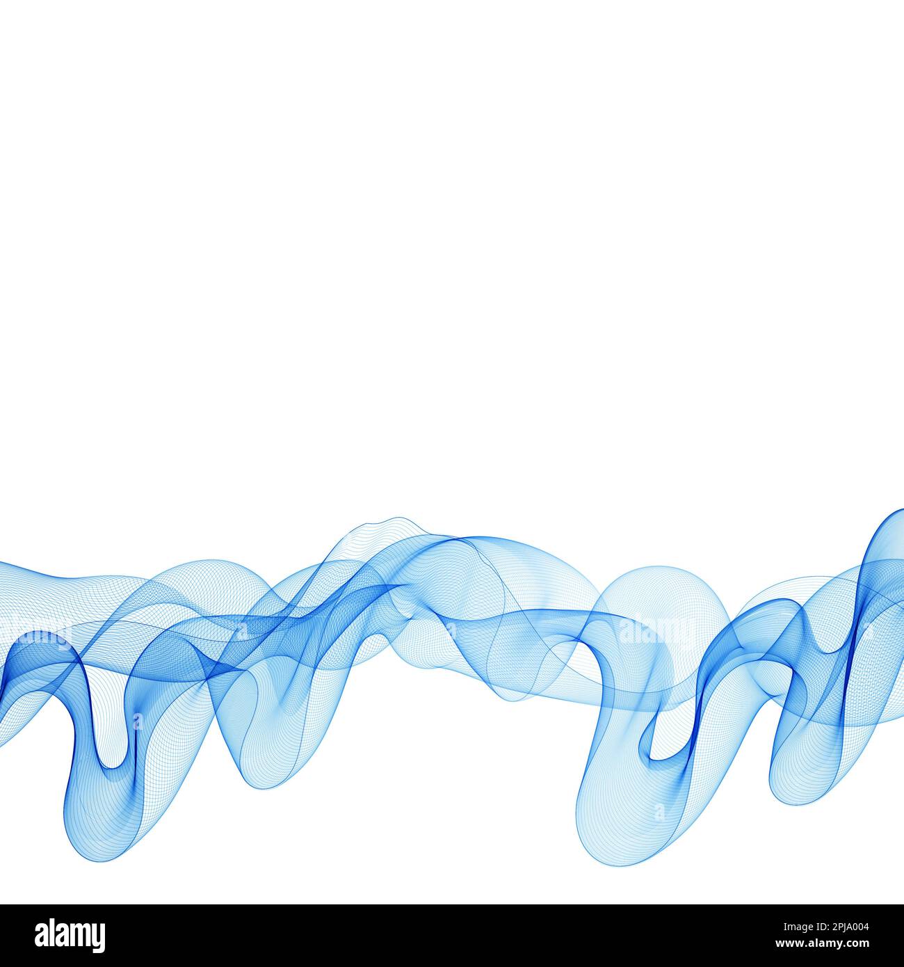 Abstract blue wave. Vector template. Decor element Stock Photo - Alamy